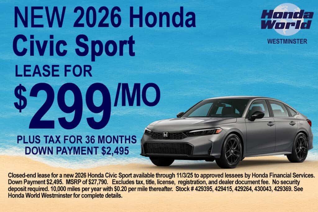 New Vehicle Specials | Honda World Westminster