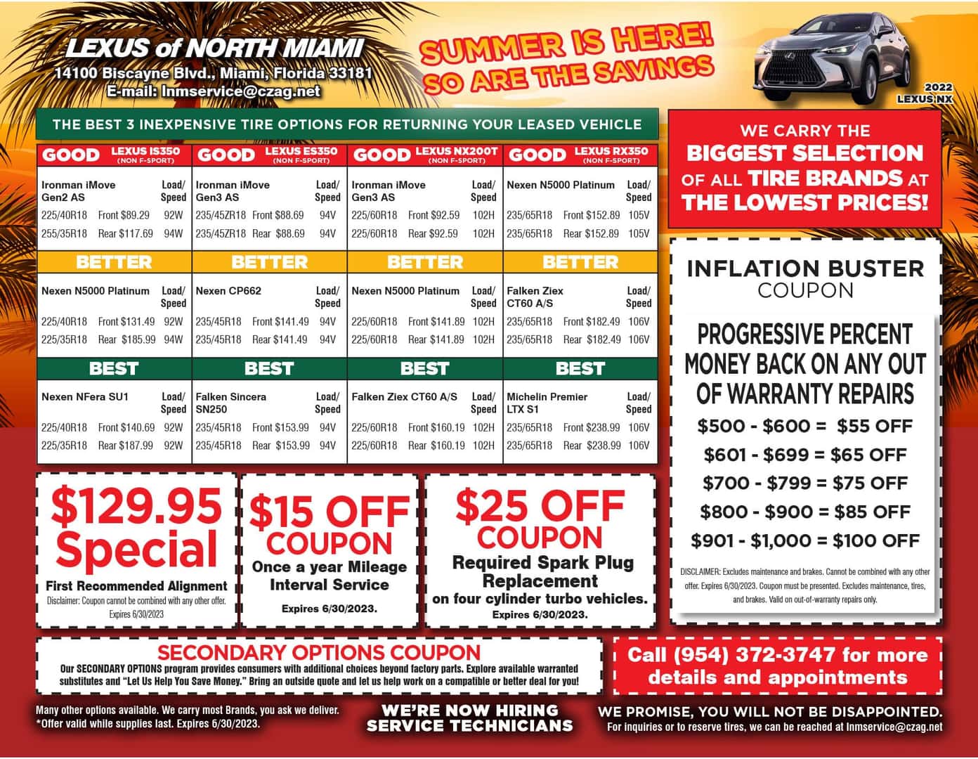 Auto Service Specials | Lexus of North Miami | Miami FL.