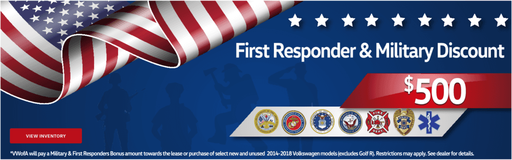 Military & First Responder Discount | Schworer Volkswagen